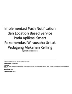 Implementasi Push Notification dan Location Based Service Pada Aplikasi Smart Rekomendasi ...